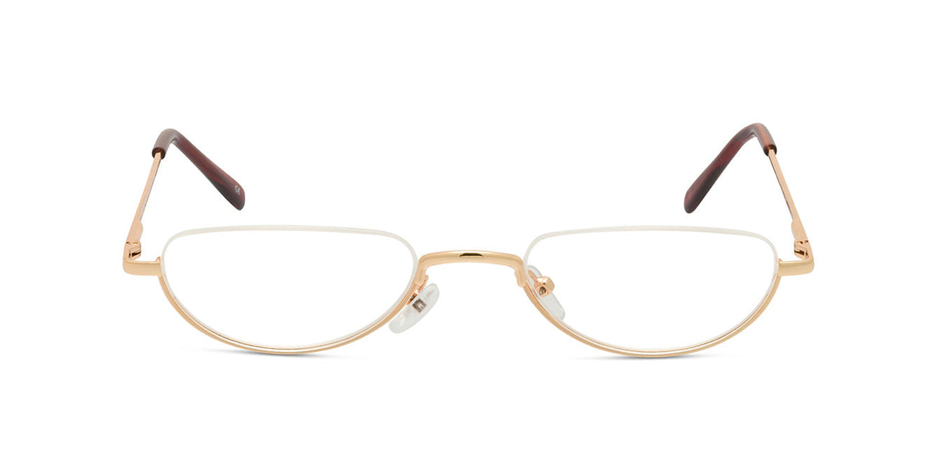 Erasmus, retro half moon gold reading glasses– Retropeepers